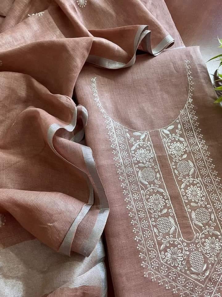 Unique Linen Suits Embroidery Designs of Machine - Shop Now