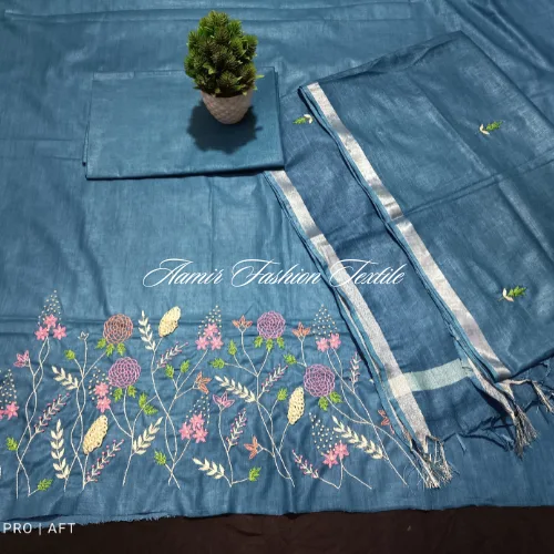 Buy Pure Linen Handwork Suits for Ladies | Women’s Linen Hand Work ...